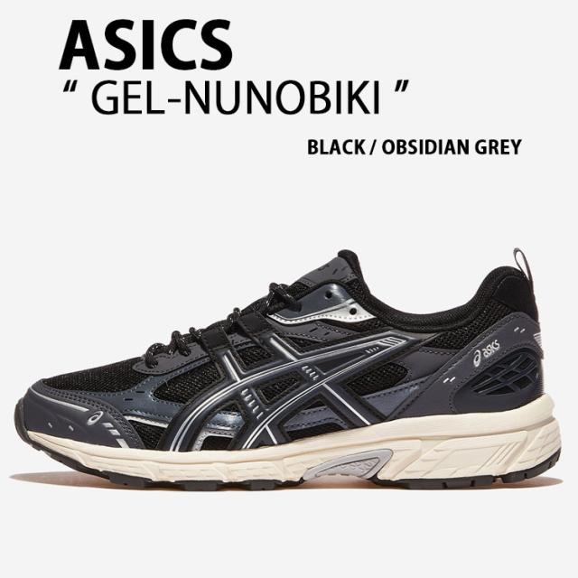 ASICS アシックス スニーカー GEL-NUNOBIKI 1203A536-003 BLACK GREY シューズ ゲルヌノビキ ブラック グレー メンズ レディース