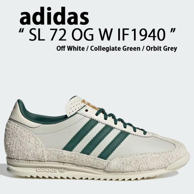 adidas originals アディダス スニーカー SL 72 OG W IF1940 シューズ Off White / Collegiate Green / Orbit Grey ナイロンアッパー オフホワイト カレッジグリーン オルビットグレー テラス系 T-トゥ メンズ レディース【中古】未使用品