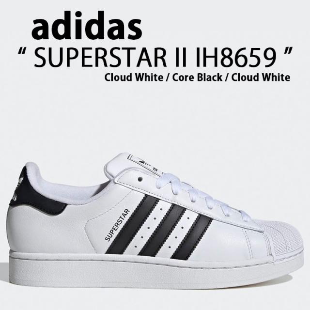 adidas アディダス スニーカー adidas SUPERSTAR II IH8659 Cloud White / Core Black / Cloud White スーパースター II シューズ クラウドホワイト コアブラック