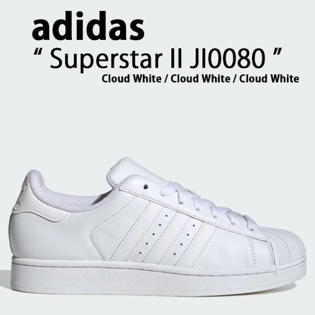 adidas アディダス スニーカー adidas SUPERSTAR II JI0080 Cloud White / Cloud White / Cloud White スーパースター II シューズ クラウドホワイト
