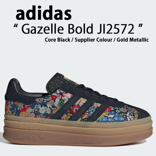 adidas originals アディダス レディース 厚底 スニーカー GAZELLE BOLD JI2572 ガゼル ボールド Core Black / Supplier Colour / Gold llic コアブラック サプライヤーカラー ゴールド メタリック