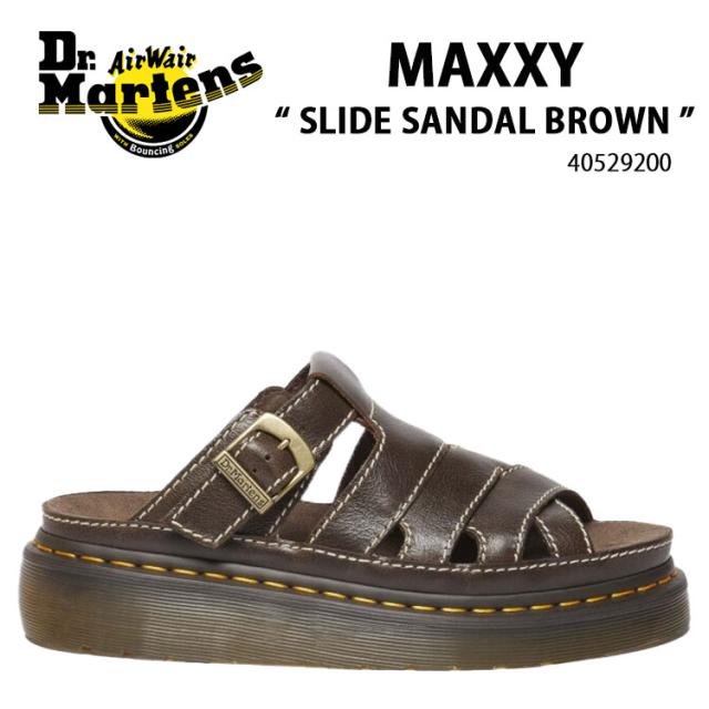 Dr.Martens ドクターマーチン サンダル MAXXY SLIDE SANDAL BROWN 40529200 シューズ マックシー スライドサンダル ブラウン