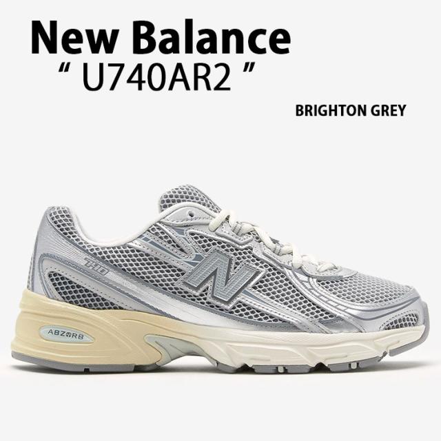 New Balance ニューバランス スニーカー U740AR2 GREY シューズ グレー NewBalance740 ロゴ メッシュ メンズ レディース