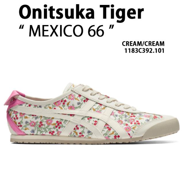 Onitsuka Tiger オニツカタイガー シューズ MEXICO 66 CREAM CREAM 1183C392.101 メキシコ66 クリーム 花柄 テラス系 T-トゥ