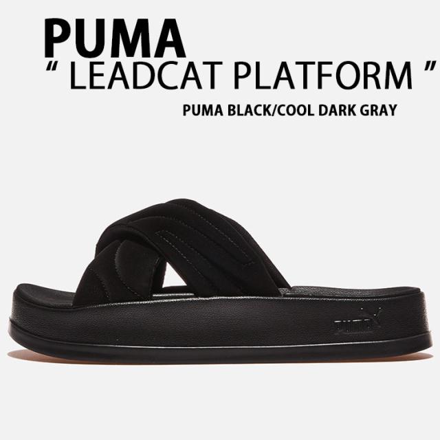 PUMA プーマ サンダル LEADCAT PLATFORM PUMA BLACK COOL DARK GRAY PKI40034001 リードキャット プラットフォーム ブラック グレイ