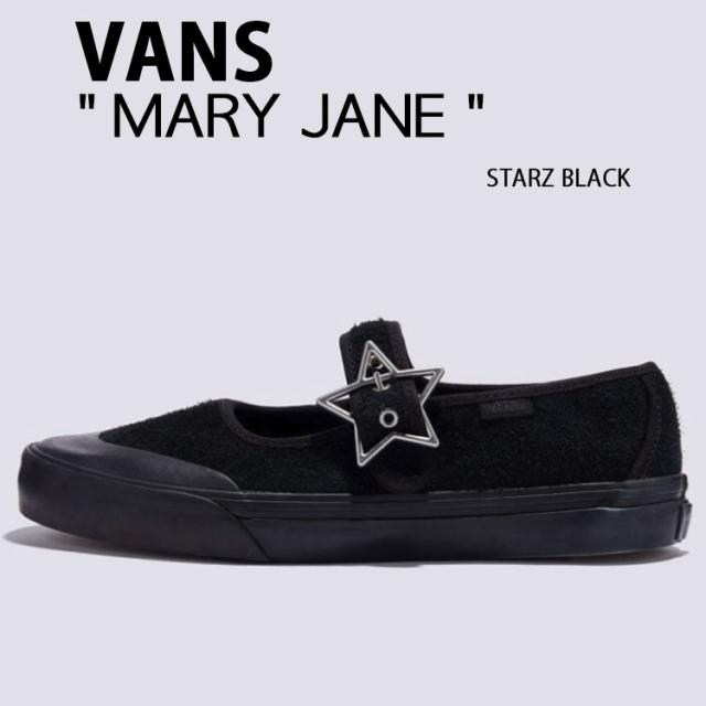 VANS バンズ シューズ MARY JANE STARZ BLACK VN000CRRCJJ メリージェーン スターズ ブラック スエード バレエコア