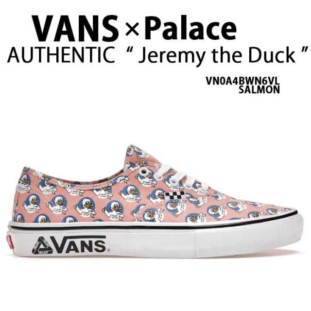 VANS バンズ スニーカー 限定 Palace Skate Authentic Jeremy the Duck Salmon VN0A4BWN6VL パレス オーセンティック ジェレミーダック