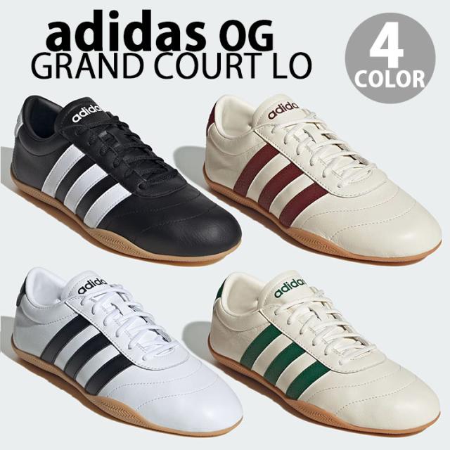 adidas originals アディダス スニーカー GRAND COURT LO WHITE RED JQ9687 WHITE GREEN JQ9690 WHITE BLACK JQ9688 BLACK WHITE JQ9684