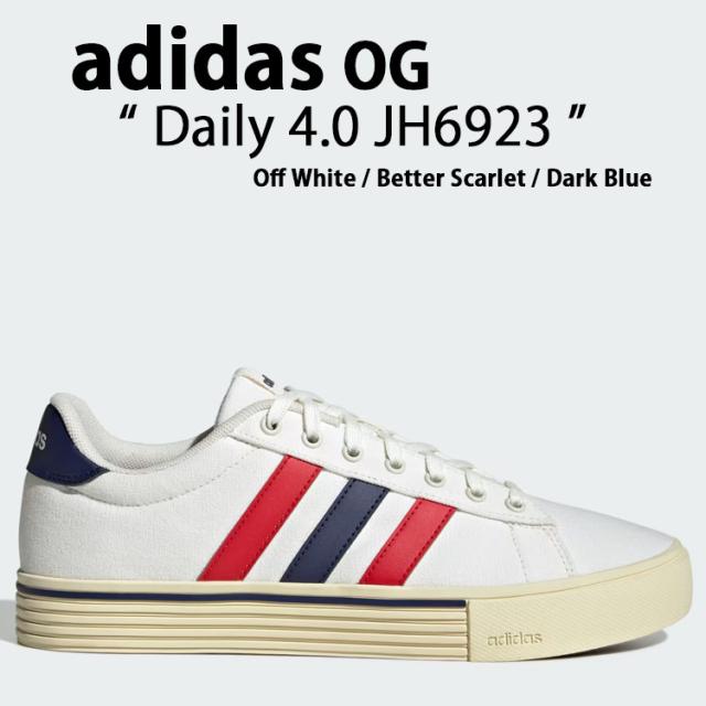adidas originals アディダス スニーカー Daily 4.0 JH6923 Off White / Better Scarlet / Dark Blue シューズ デイリー4.0 オフホワイト/ベタースカーレット/ダークブルー