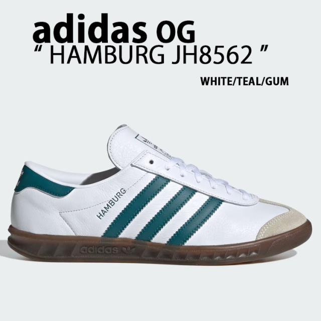 adidas originals アディダス スニーカー HAMBURG JH8562 シューズ ハンブルグ WHITE GREEN デガムソール ホワイト ティール スエード