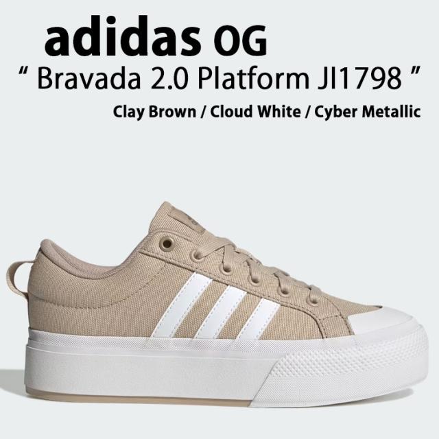 adidas アディダス スニーカー Bravada 2.0 Platform JI1798 ブラヴァーダ Clay Brown / Cloud White / Cyber llic クレイブラウン クラウドホワイト サイバーメタリック レディース 女性用