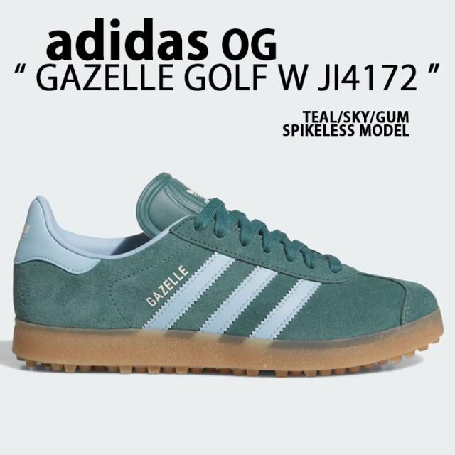 adidas originals アディダス レディース スニーカー GAZELLE GOLF W SPIKELESS JI4172 ガゼルゴルフ ガムソール スパイクレス TEAL GUM
