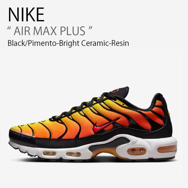 NIKE ナイキ スニーカー AIR MAX PLUS エアマックス プラス HF0552-001 ローカット ブラック イエロー オレンジ メンズ レディース