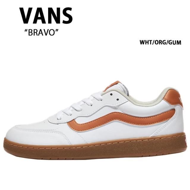 VANS バンズ スニーカー BRAVO WHITE ORANGE GUM V2740 GUM ブラボ ホワイト オレンジ ガム メンズ レディース 男性用 女性用