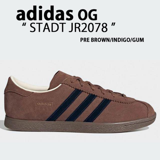 adidas Originals アディダス レディース スニーカー STADT シュタット JR2078 PRE BROWN INDIGO GUM スエード プレブラウン ガムソール