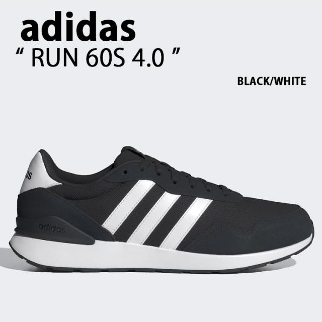 adidas originals アディダス スニーカー RUN 60s 4.0 JR6622 BLACK シューズ ラン60s ブラック ランニングシューズ スエード メンズ レディース