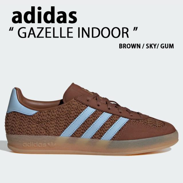 adidas Originals アディダス スニーカー GAZELLE INDOOR JS1417 BROWN BLUE シューズ ガゼルインドア ブラウン ブルー メンズ レディース