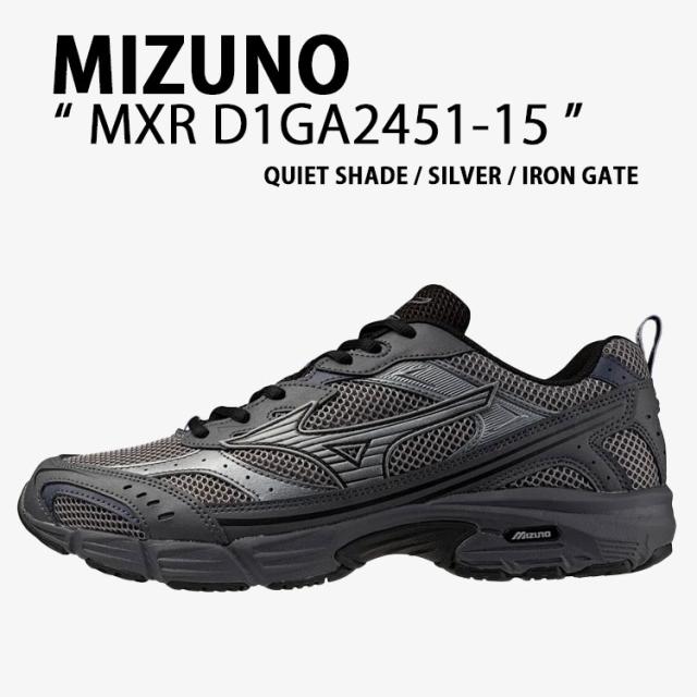 Mizuno ミズノ スニーカー MXR D1GA2451-15 BLACK SILVER シューズ ブラック シルバー ランニングシューズ メッシュ メンズ レディース