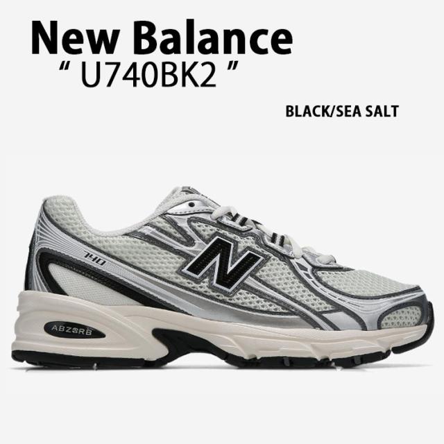 New Balance ニューバランス スニーカー U740 U740BK2 BLACK SEASALT シューズ ブラック シーソルト メッシュアッパー ABZORBクッション