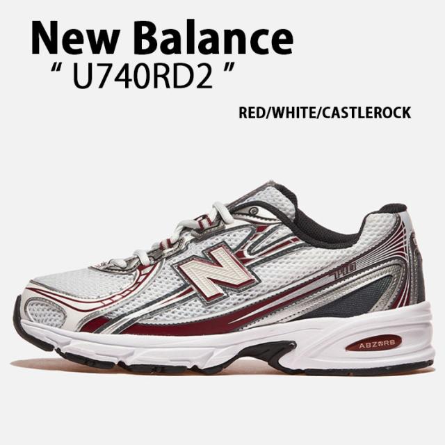 New Balance ニューバランス スニーカー U740RD2 WHITE RED SILVER シューズ NewBalance740 ホワイト レッド シルバー メッシュ メンズ レディース