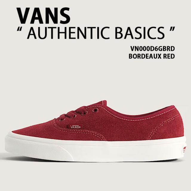 VANS バンズ スニーカー AUTHENTIC BASICS VN000D6GBRD RED シューズ オーセンティック ベーシック レッド スエード メンズ レディース