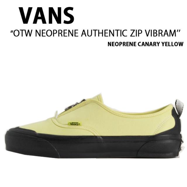 VANS バンズ スニーカー OTW NEOPRENE AUTHENTIC ZIP VIBRAM NEOPRENE CANARY YELLOW VN000EH56JL OTW ネオプレン オーセンティック ジップ ネオプレン カナリア イエロー 男性用 女性用