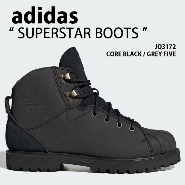 adidas originals アディダス スニーカー SUPERSTAR BOOTS JQ3172 BLACK GREY シューズ スーパースターブーツ ブラック グレー スエード