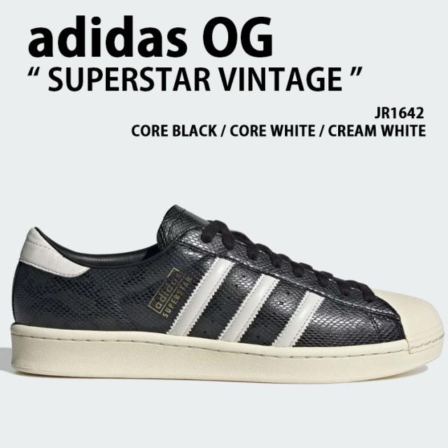 adidas Originals アディダス オリジナルス スニーカー SUPERSTAR VINTAGE JR1642 BLACK WHITE シューズ スーパースター ビンテージ ヴィンテージ ブラック ホワイト メンズ レディース