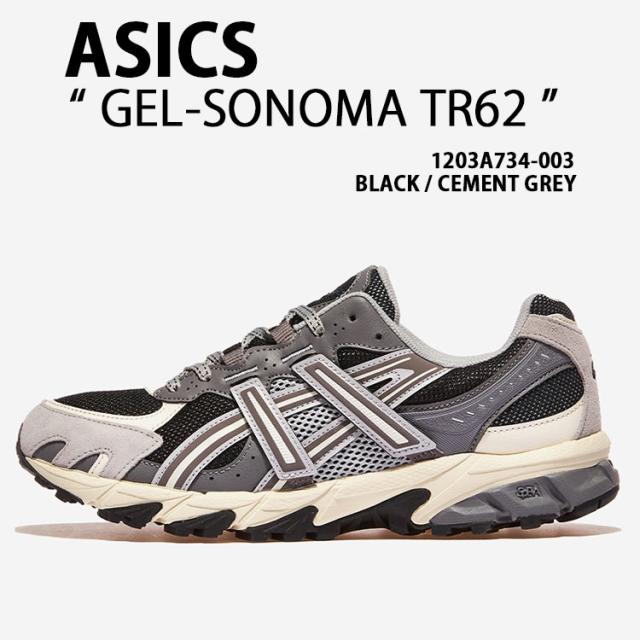 asics アシックス スニーカー GEL-SONOMA TR62 BLACK GREY 1203A734-003 シューズ ゲルソノマTR62 ランシュー メンズ レディース