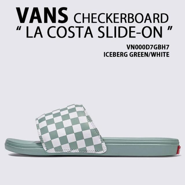VANS バンズ サンダル LA COSTA SLIDE-ON VN000D7GBH7 シューズ ラコスタ スライドオン チェッカボード シャワーサンダル ライドグレー
