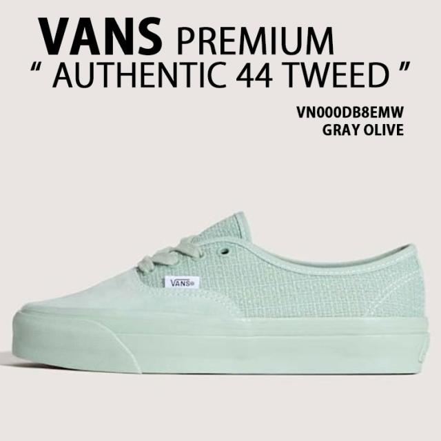 VANS バンズ レディース スニーカー PREMIUM AUTHENTIC 44 TWEED VN000DB8EMW プレミアム オーセンティック44 ツイード GREEN グリーン