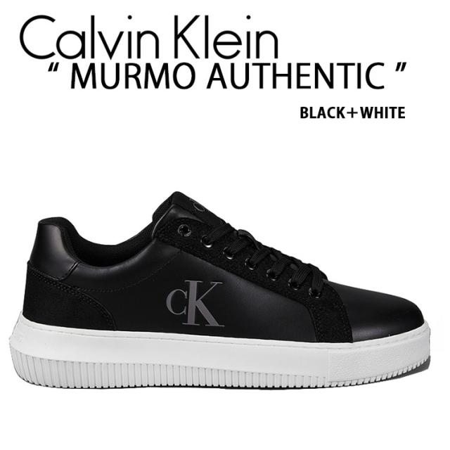  カルバンクライン スニーカー MALMO AUTHENTIC BLACK WHITE CK シューズ レザー 本革 マルモスニーカー YM001123