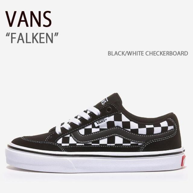 VANS スニーカー FALKEN BLACK WHITE CHECKERBOARD V3830SC