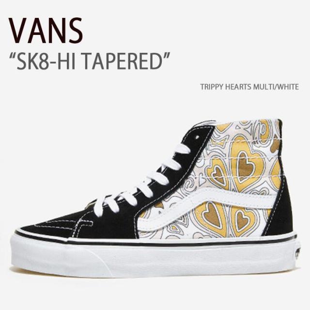 VANS スニーカー SK8-HI TAPERED TRIPPY HEARTS MULTI WHITE スケートハイ VN0A4U16JBW