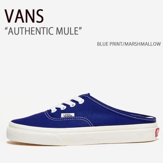 VANS スニーカー AUTHENTIC MULE BLUE PRINT MARSHMALLOW VN0A54F72BK