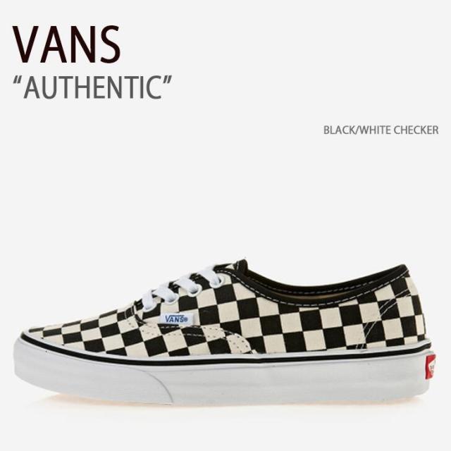 VANS スニーカー AUTHENTIC BLACK WHITE CHECKER VN-0W4NDI0