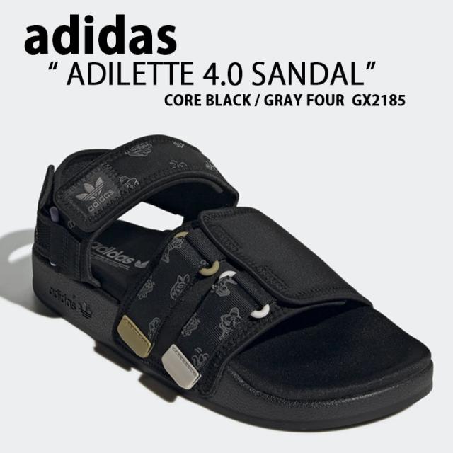adidas アディダス サンダル スポーツサンダル ADILETTE 4.0 SANDAL アディレッタ GX2185 BLACK GRAY