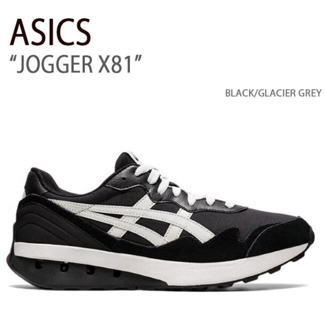 ASICS アシックス スニーカー JOGGER X81 BLACK GLACIER GREY ジョガーX81 ブラック グレイシャーグレー メンズ レディース 男性用 女性用 男女兼用 1201A744-001