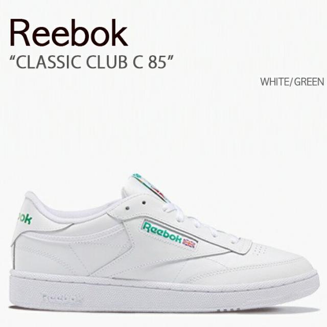 REEBOK リーボック スニーカー CLASSICS CLUB C 85 WHITE GREEN クラシック クラブ C 85 ホワイト グリーン メンズ 男性用 AR0456