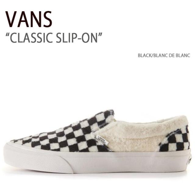 VANS スニーカー CLASSIC SLIP-ON BLACK BLANC DE BLANC VN0A38F7Q0X