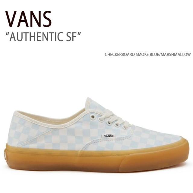 VANS スニーカー AUTHENTIC SF CHECKERBOARD SMOKE BLUE MARSHMALLOW VN0A4BWT7Z2