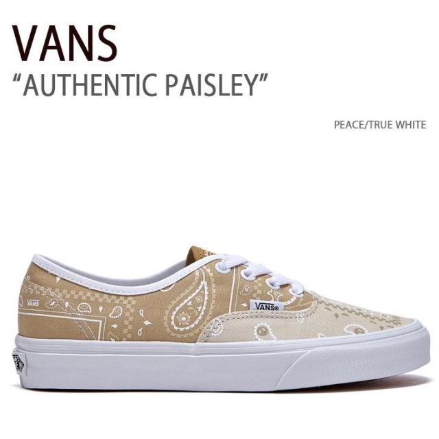 VANS スニーカー AUTHENTIC PAISLEY PEACE TRUE WHITE オーセンティック VN0A5KRDATI