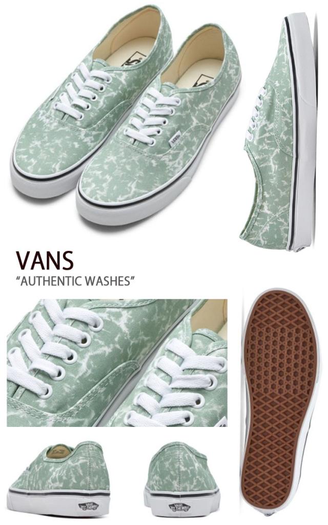 VANS スニーカー AUTHENTIC WASHES CELADON GREEN TRUE WHITE オーセンティック VN0A5KRDAVH VANS スニーカー AUTHENTIC WASHES CELADON GREEN TRUE WHITE