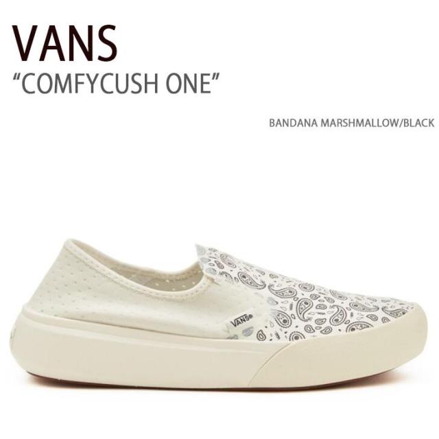 VANS スニーカー COMFYCUSH ONE BANDANA MARSHMALLOW BLACK VN0A45J5KIG