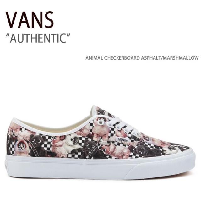 VANS スニーカー AUTHENTIC ANIMAL CHECKERBOARD ASPHALT MARSHMALLOW VN0A5KS9QIY