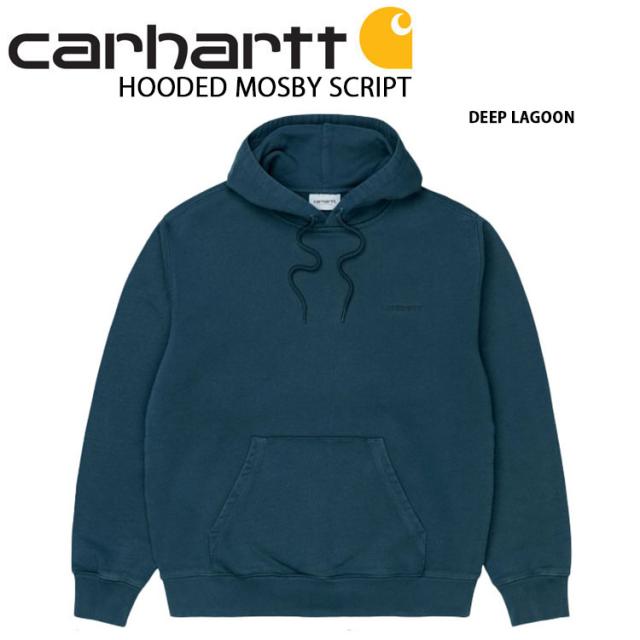 CARHARTT カーハート パーカー HOODED MOSBY SCRIPT SWEATSHIRT フーディー モスビースクリプト スウェット フード フーディー グリーン メンズ レディース ユニセックス 男性用 女性用 CA21SSSWH
