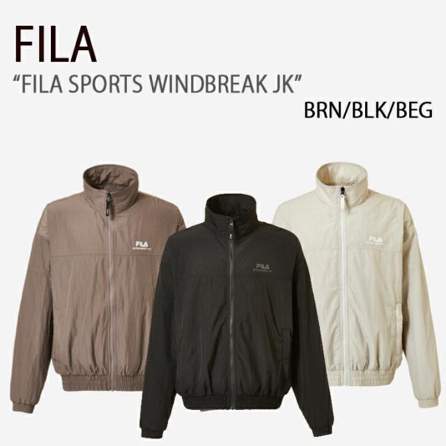 FILA フィラ SPORTS WINDBREAK JK スポーツ ウィンドブレーク ジャケット ウィンドブレーカー メンズ レディース 男女共用 男性用 女性用 FS2JKD3210X_BRN FS2JKD3210X_BLK FS2JKD3210X_BEG