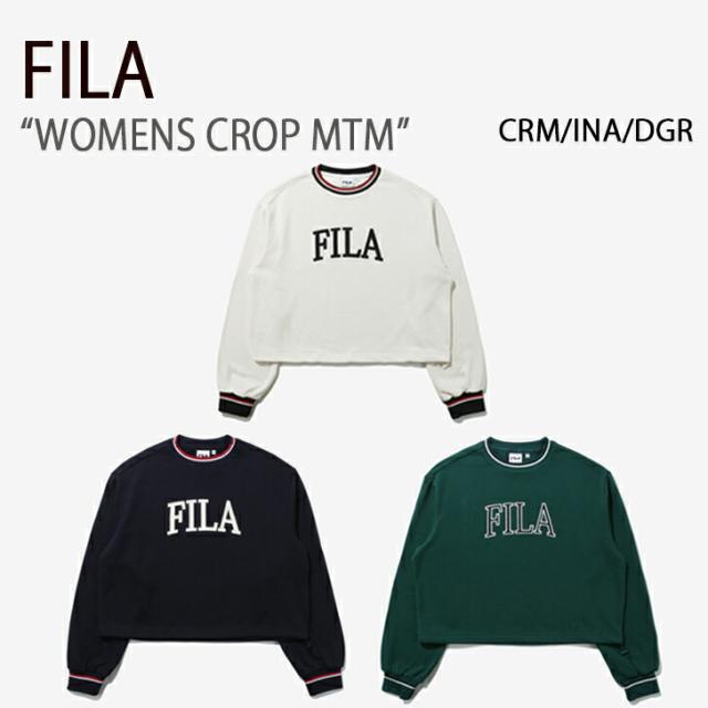 FILA フィラ WOMENS CROP MTM ウィメンズ クロップ MTM スウェット レディース 女性用 FS2POD3156F_CRM FS2POD3156F_BLK FS2POD3156F_DGR