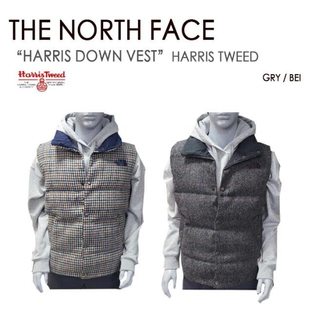 THE NORTH FACE ノースフェイス ダウンベスト HARRIS DOWN VEST HARRIS TWEED NI1DJ79