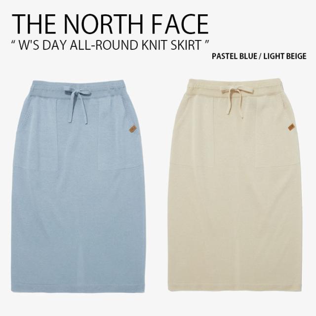 THE NORTH FACE ノースフェイス レディース スカート W’S DAY ALL-ROUND KNIT SKIRT ニット スカート ひざ丈 ロゴ 女性用 NK6KP31A/B